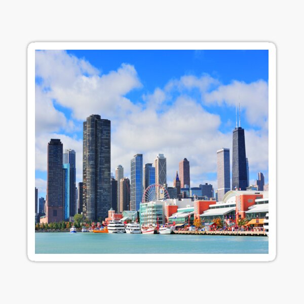 "Chicago Navy Pier" Sticker for Sale by rmebey | Redbubble