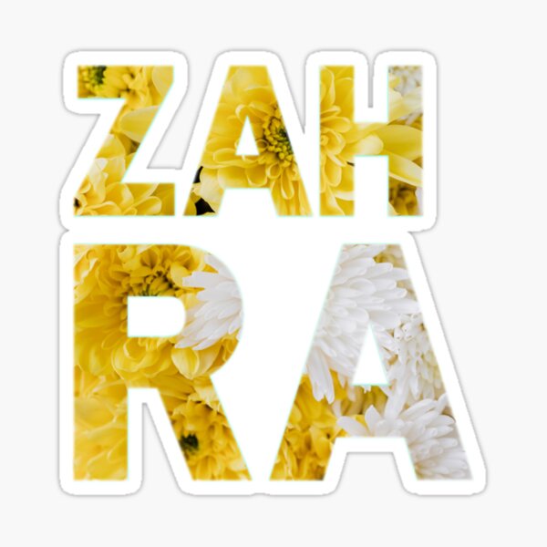"Zahra Name (Flower)" Sticker for Sale by HijabieUkhty | Redbubble