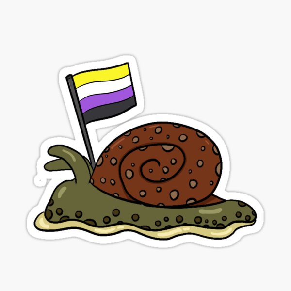 "Non binary pride snail" Sticker for Sale by irene2019 | Redbubble