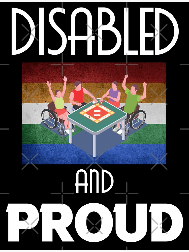 "Disabled and Proud" Sticker for Sale by MrJArts | Redbubble