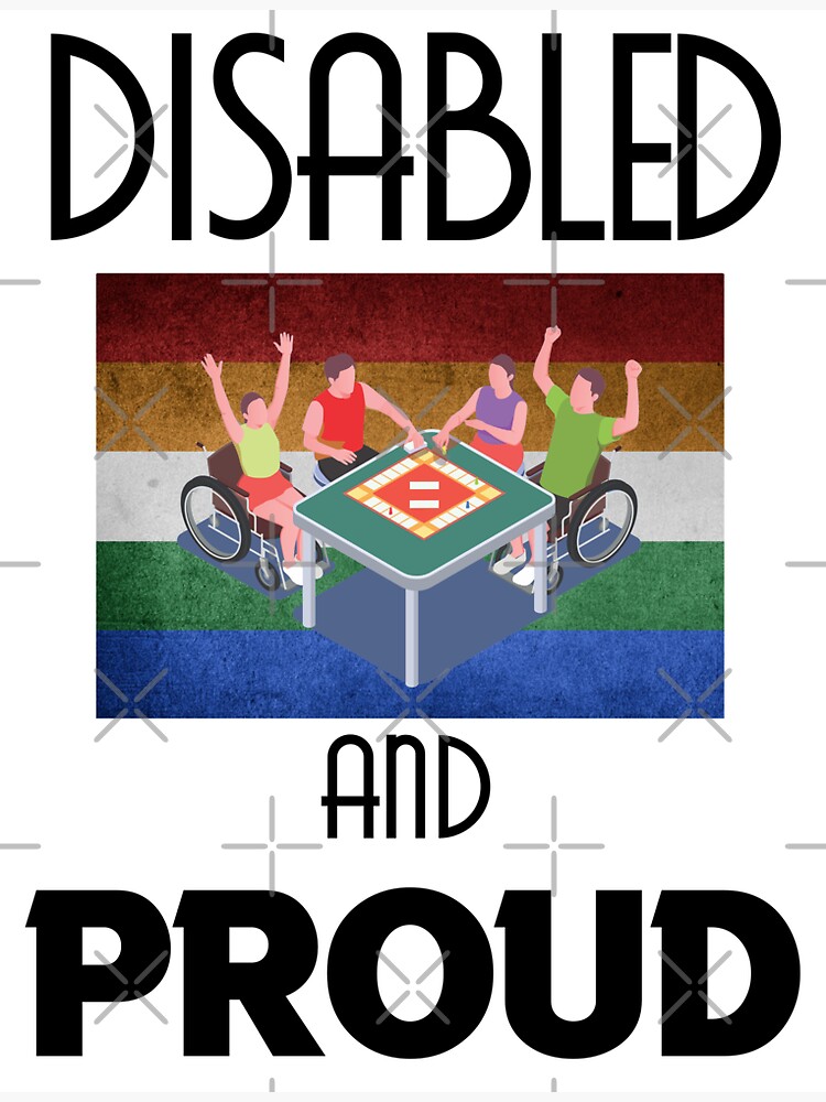 "Disabled and Proud" Sticker for Sale by MrJArts | Redbubble