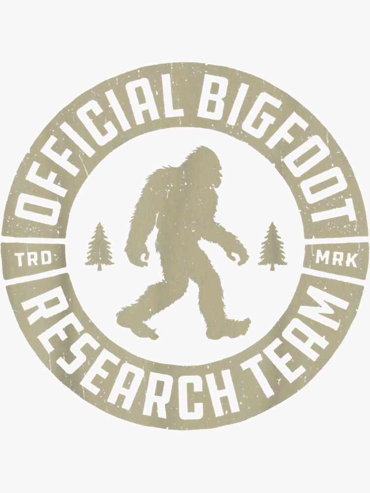 "Bigfoot Research Team Retro Vintage Sasquatch" Sticker for Sale by ...