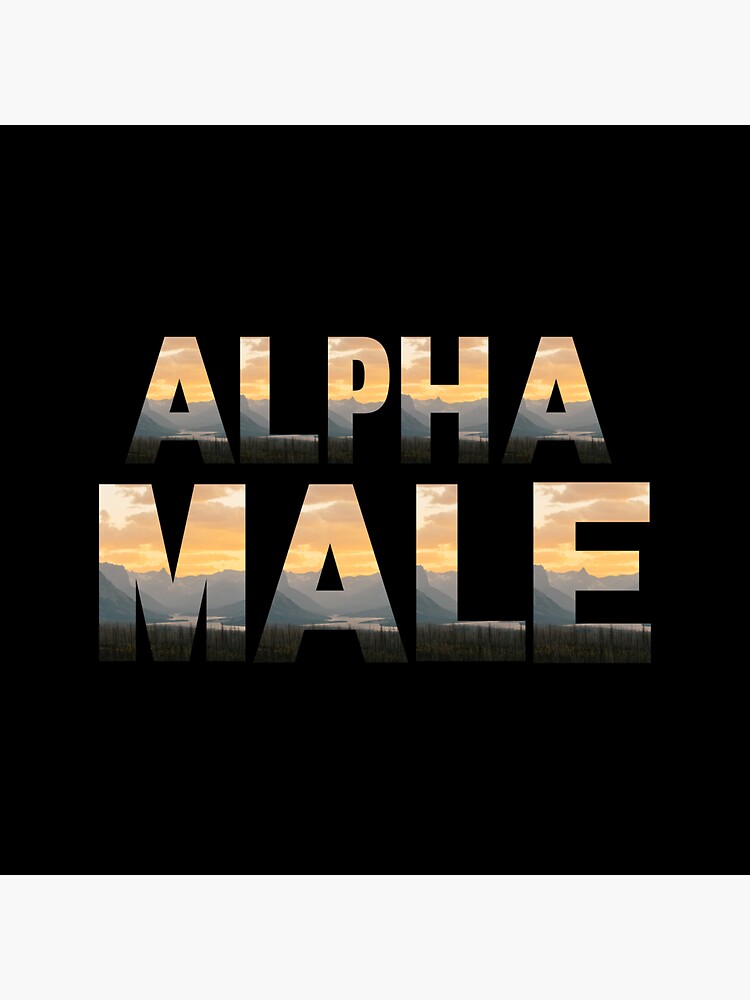 "Alpha Male " Sticker for Sale by MWClothingCo | Redbubble