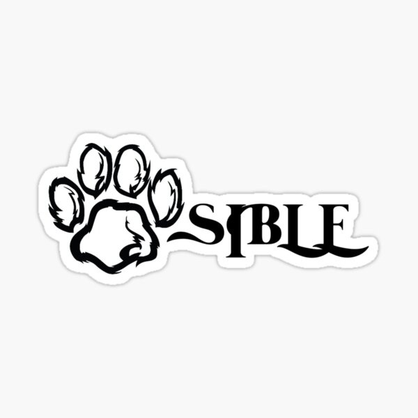 "Pawsible" Sticker for Sale by Crinoidz | Redbubble