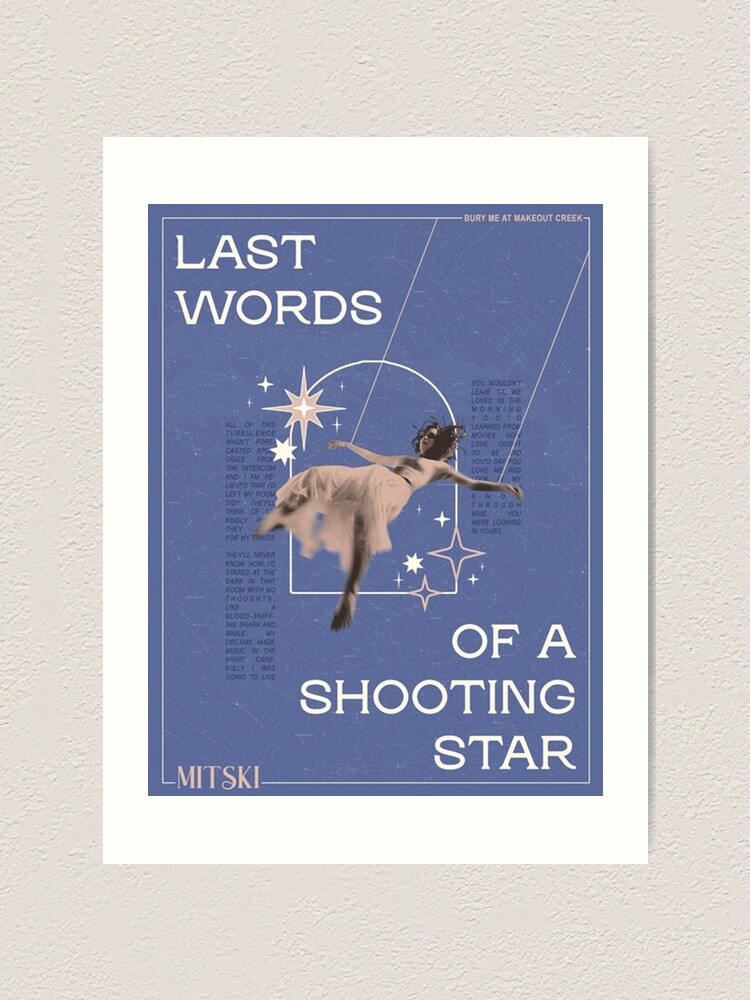"mitski - last words of a shooting star Poster" Art Print for Sale by ...