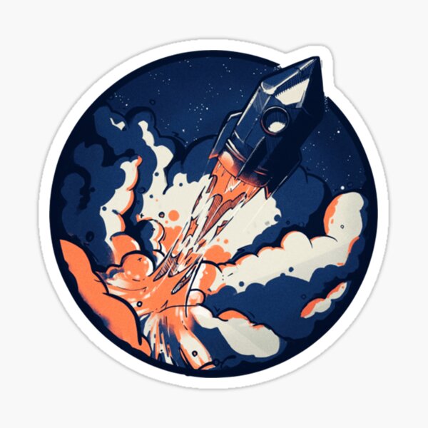 "Pencil Rocket Launch Gift Men" Sticker for Sale by MiloszNowicki ...