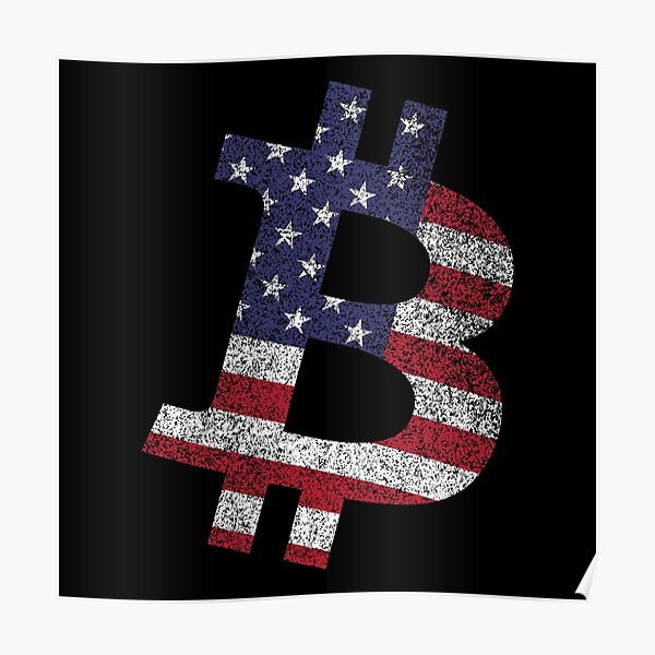 "American Flag Bitcoin Logo" Poster for Sale by goodspy | Redbubble