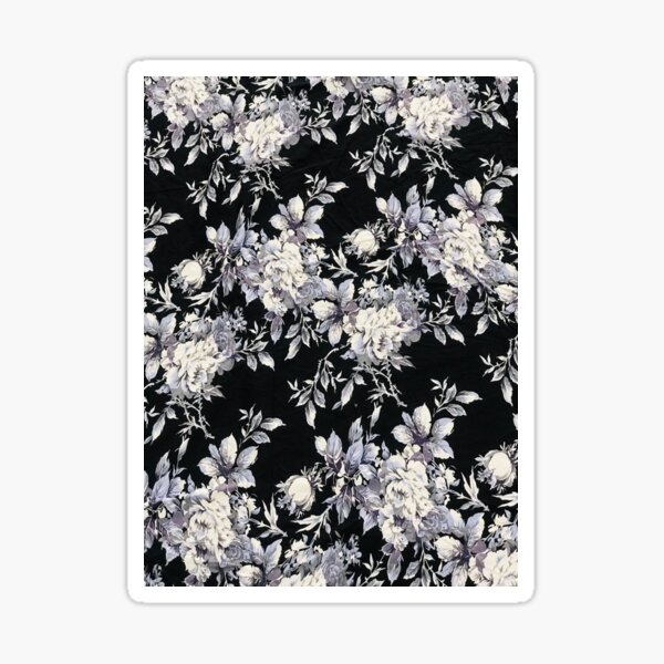 "Black and white flower bunch " Sticker for Sale by RizniRichy | Redbubble