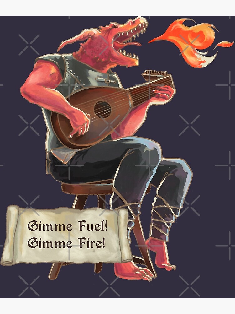 Lámina fotográfica «Películas Heavy Metal Dragonborn Lvl 1 Bardo ...