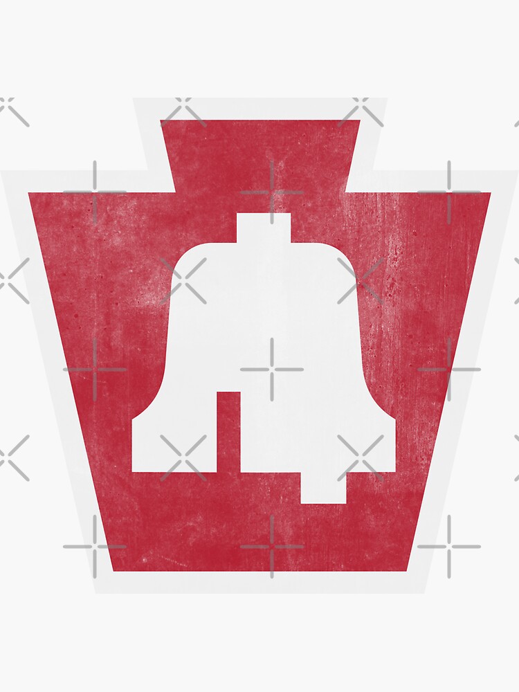 "Phillies Keystone Liberty Bell - Red" Sticker for Sale by ...