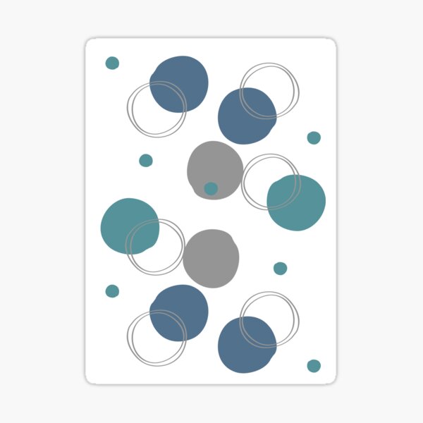 "Circle patterns -Blue and Grey" Sticker for Sale by noiramcreates ...
