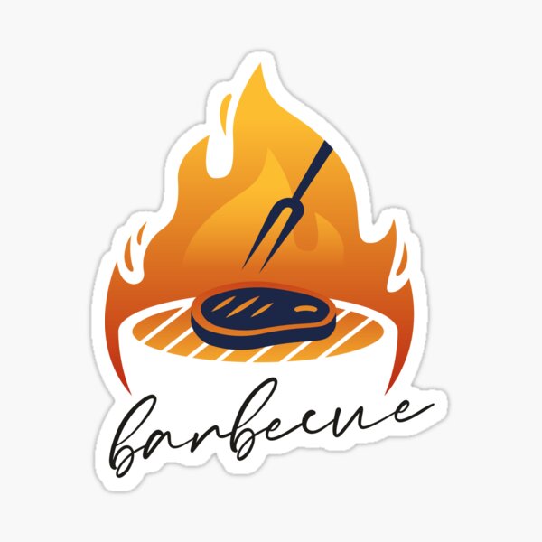 "Barbecue - Party BBQ" Sticker for Sale by mozartdesign | Redbubble