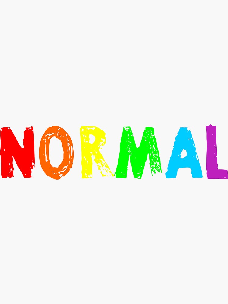 "Normal - Gay Pride LGBT" Sticker for Sale by tortuerouge | Redbubble
