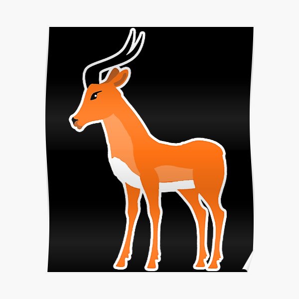 "Cool And Cute Antelope" Poster for Sale by UnknownArtistt | Redbubble
