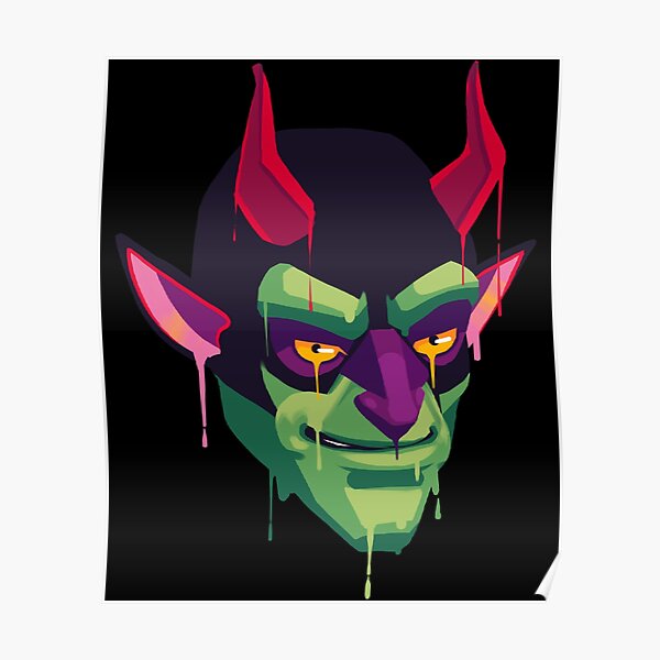 "Graffiti Paint Drip Fantasy Cambion Monster Scary Halloween" Poster ...