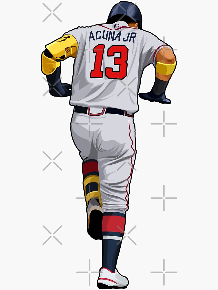 "Ronald Acuna Jr Hit Solo Homerun Celebarate" Sticker for Sale by ...