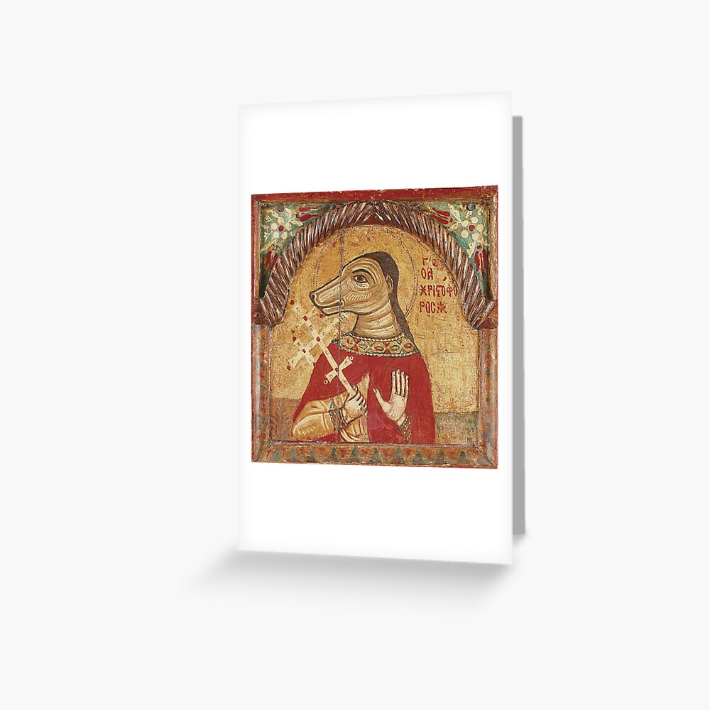 "Saint Christopher the Dog-Head" Sticker for Sale by sporarain | Redbubble