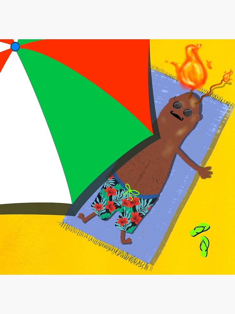 "Caterpillar man on the beach" Poster for Sale by Pilpilly | Redbubble
