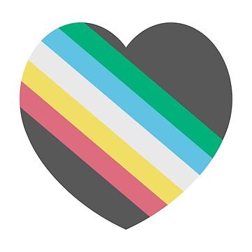 "Heart-Shaped Disability Pride Rainbow Colorful Flag" Sticker for Sale ...