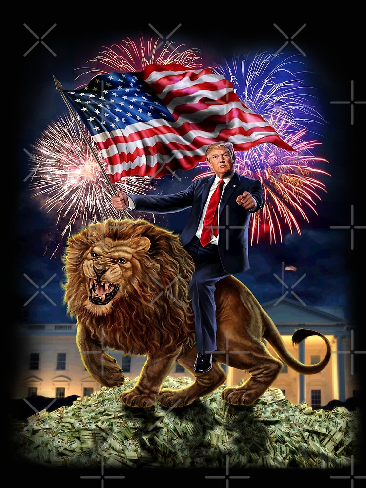 "Republican President Donald Trump Riding War Lion" Scarf for Sale by ...