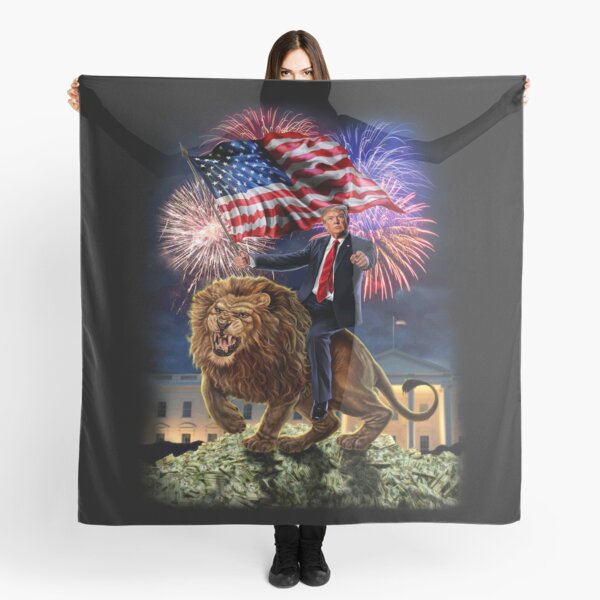 "Republican President Donald Trump Riding War Lion" Scarf for Sale by ...