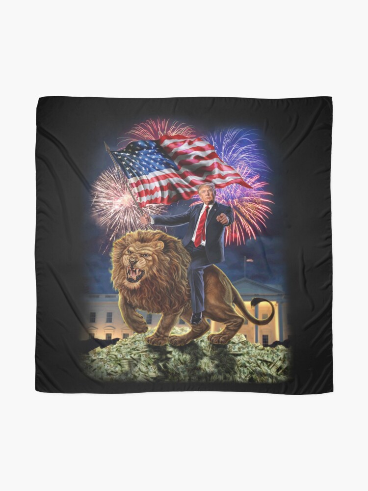 "Republican President Donald Trump Riding War Lion" Scarf for Sale by ...