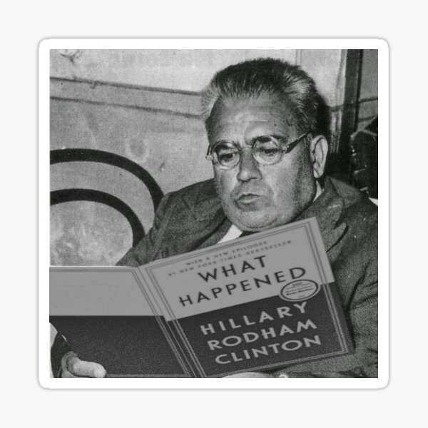 "Bordiga Reading Hillary Clinton Sticker" Sticker for Sale by sporarain ...