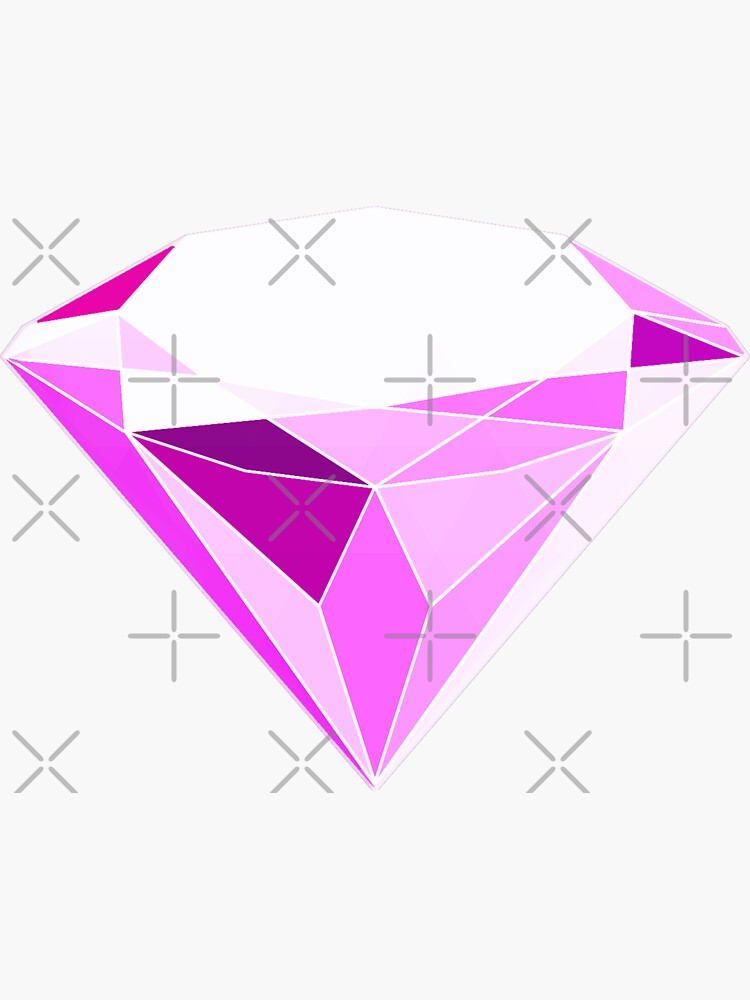 "pink diamond" Sticker for Sale by riidesignss | Redbubble