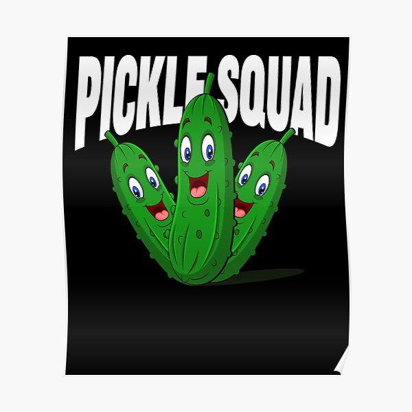 "Pickle Squad Unique Cute Dill Pickle Vegan" Poster for Sale by JasKei ...