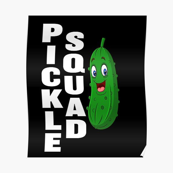 "Pickle Squad Unique Cute Dill Pickle Vegan" Poster for Sale by JasKei ...