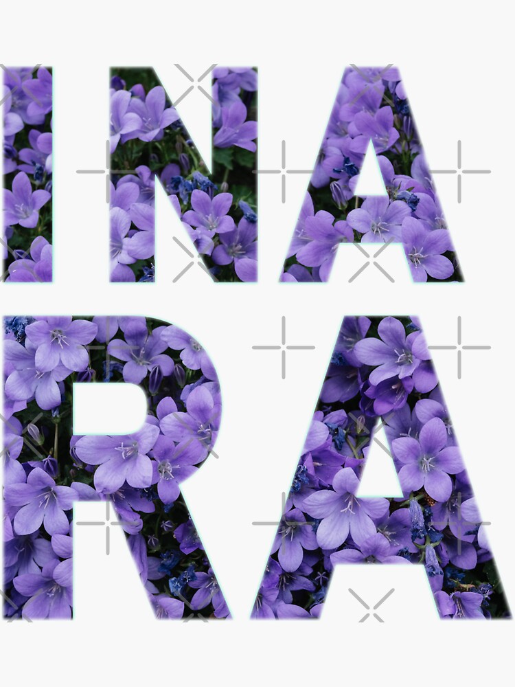 "Inara Name in Violet (Enlightenment)" Sticker for Sale by HijabieUkhty ...