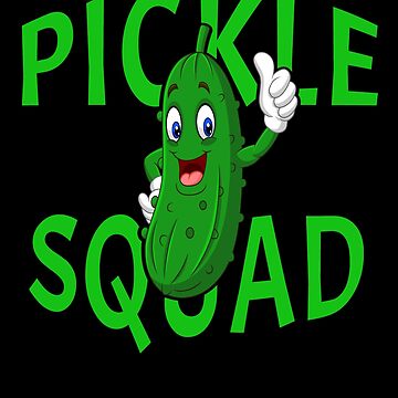 "Green Pickle Squad Unique Cute Dill Pickle Vegan" Sticker for Sale by ...