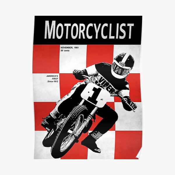 "Classic Motorcycle Magazine Cover" Poster for Sale by rogue-design ...