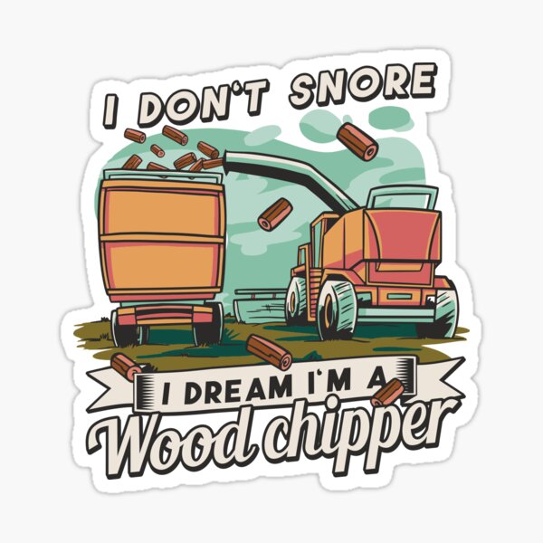 "Wood chipper machine" Sticker for Sale by Uhhnad | Redbubble