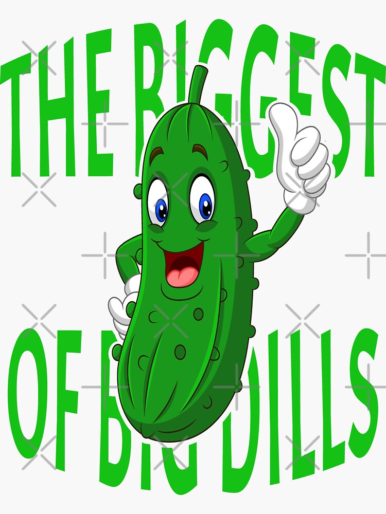 "Pickle Squad Biggest Big Dill Pickle Vegan Pickle" Sticker for Sale by ...