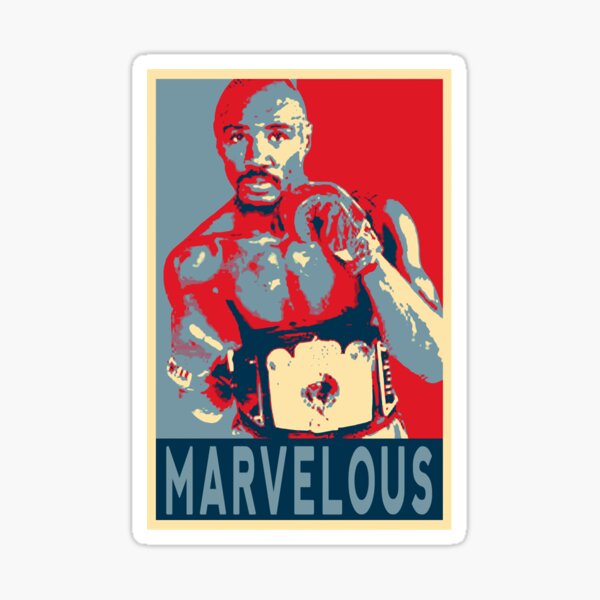 "Marvelous Marvin Hagler" Sticker for Sale by KEONIABLAN | Redbubble