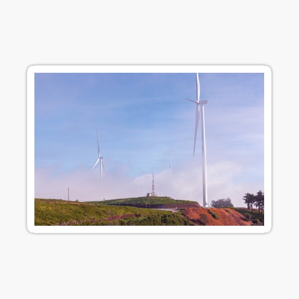 "Dreamy of wind turbine" Sticker for Sale by Minwanart | Redbubble