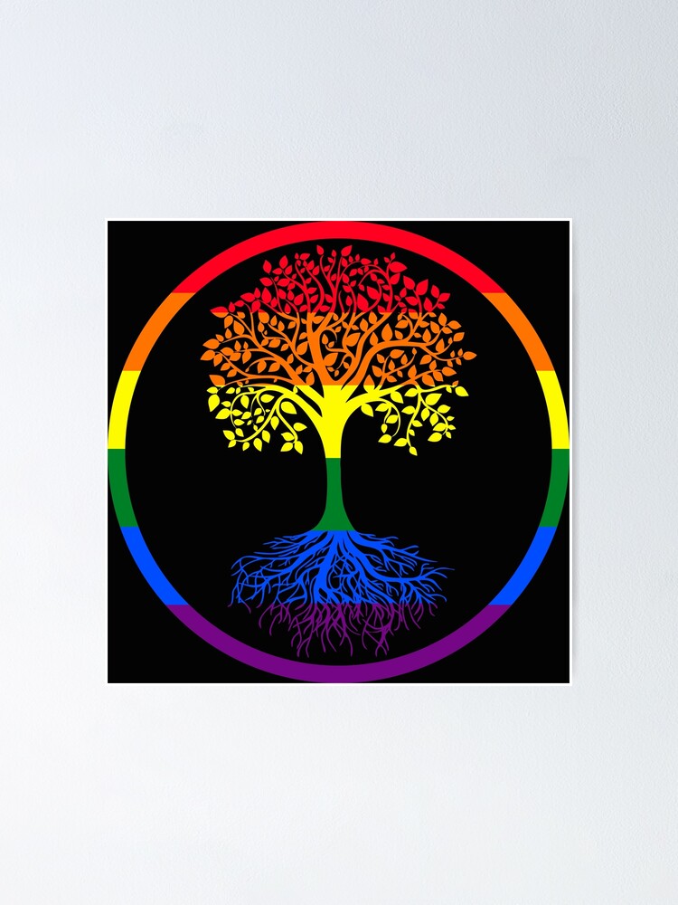 "Pride Tree Of Life Rainbow" Poster for Sale by Barcodepin | Redbubble