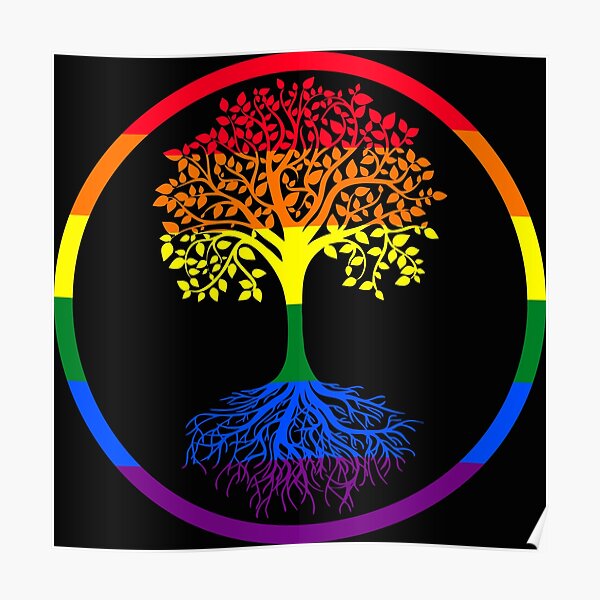 "Pride Tree Of Life Rainbow" Poster for Sale by Barcodepin | Redbubble