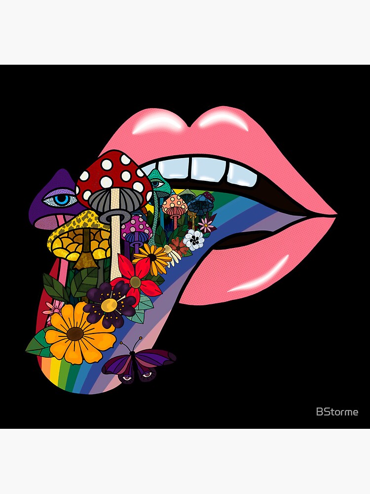 "Psychedelic Mouth PNG" Art Print for Sale by BStorme | Redbubble