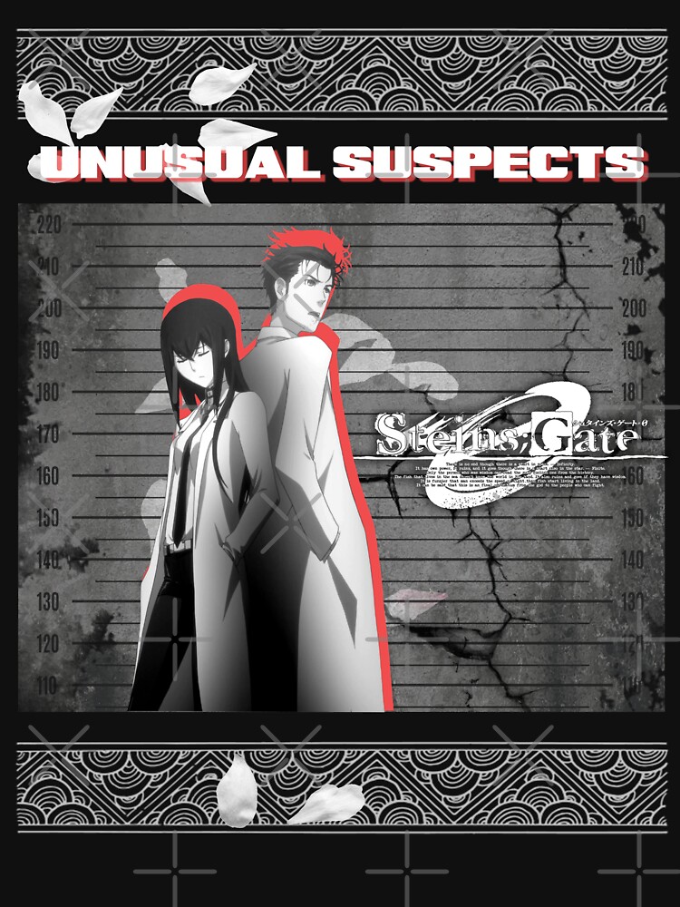 "Unusual suspects | Japanese Art Style | Anime Mugshot | Stein Gate " T ...