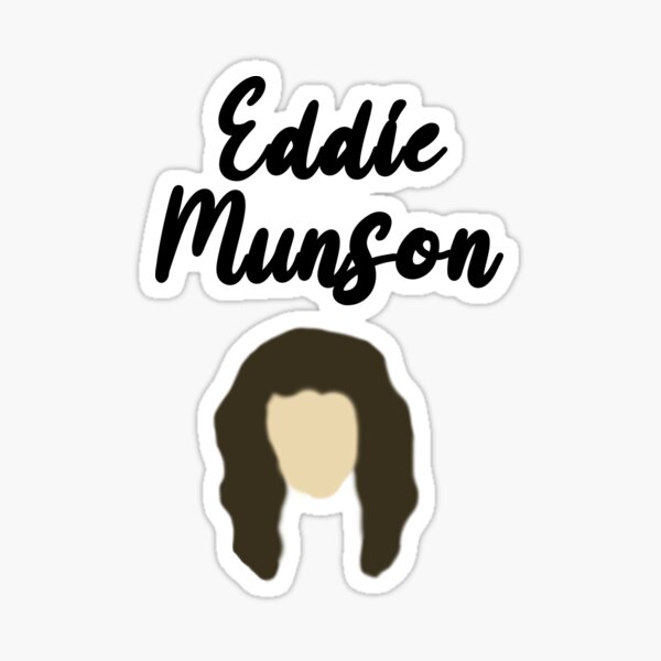 "Eddie Munson Stranger Things Netflix Sticker Mug Shirt" Sticker for ...