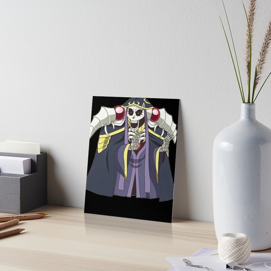 "Overlord - Chibi Ainz Momonga (surprised!) Sticker" Art Board Print ...