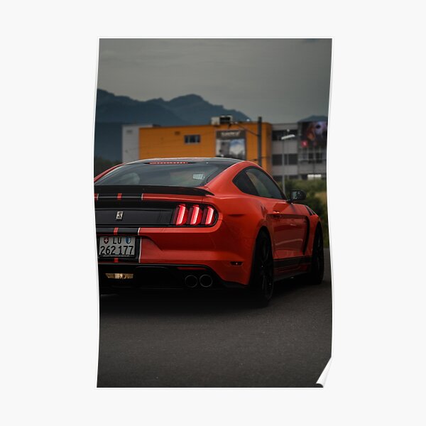 "Shelby GT500 Rear" Poster for Sale by RollingPistons | Redbubble