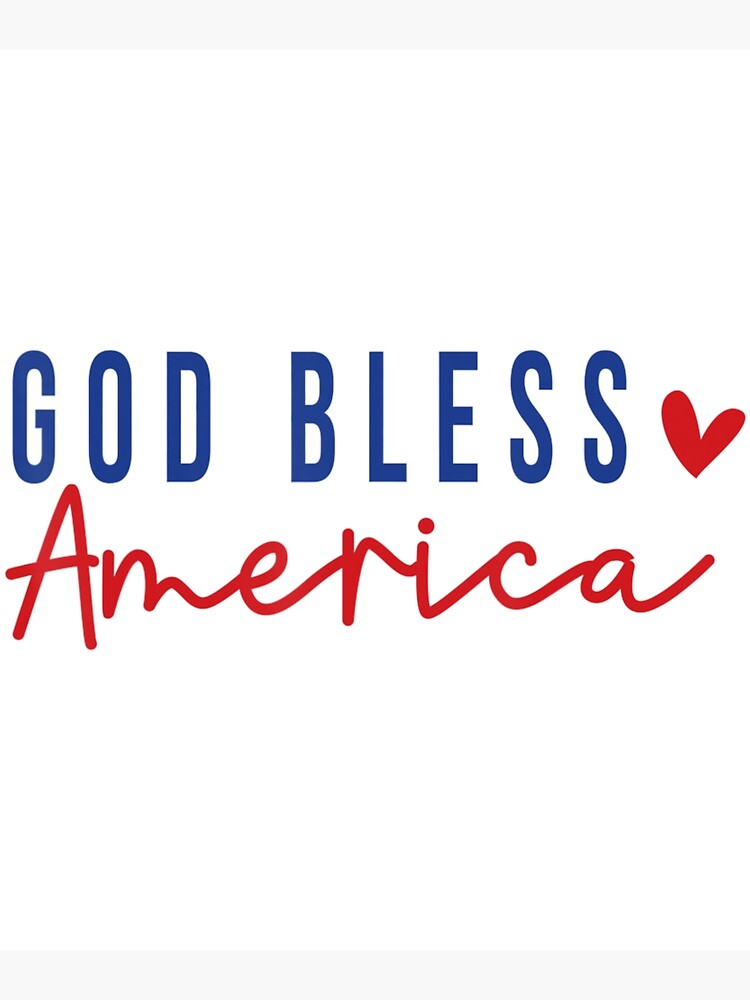 God Bless America Christian Religious American Flag Poster For Sale