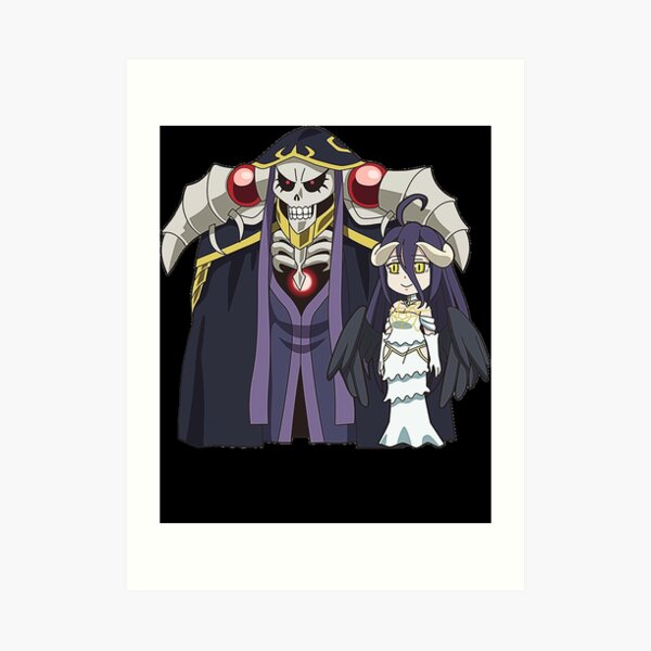 "OVERLORD - Momonga and Albedo Chibi Sticker" Art Print for Sale by ...