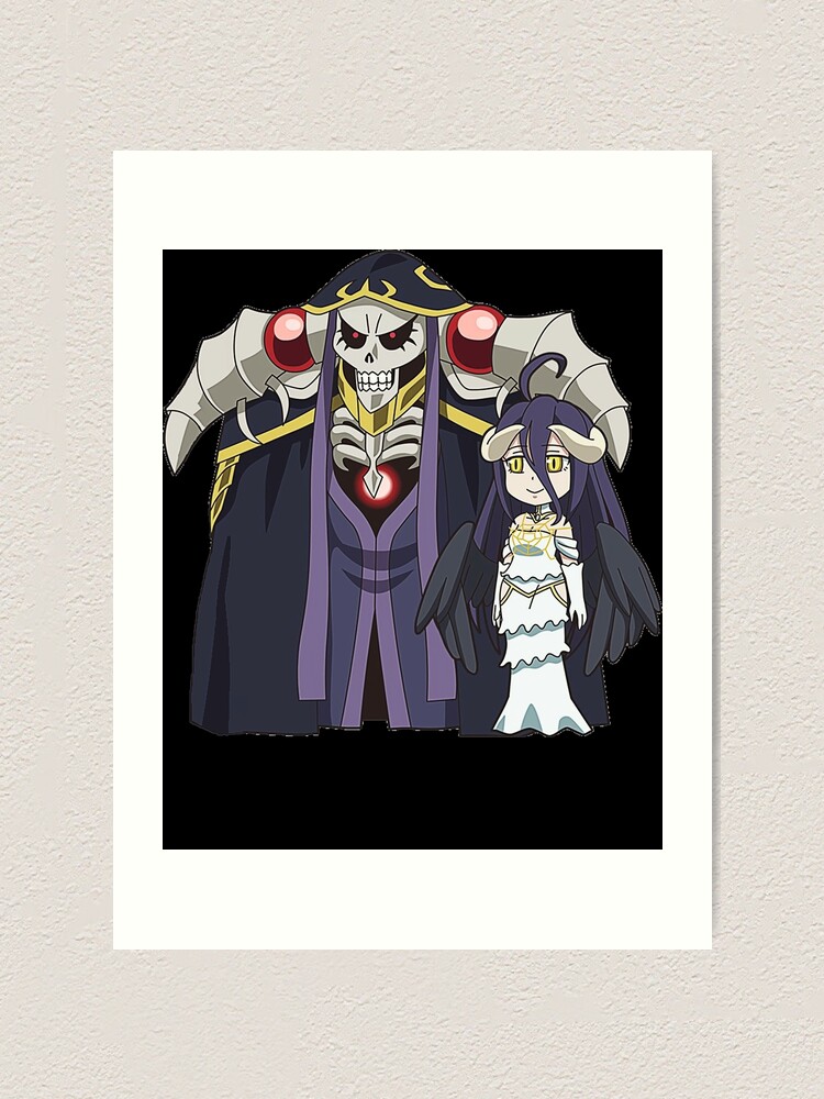 "OVERLORD - Momonga and Albedo Chibi Sticker" Art Print for Sale by ...
