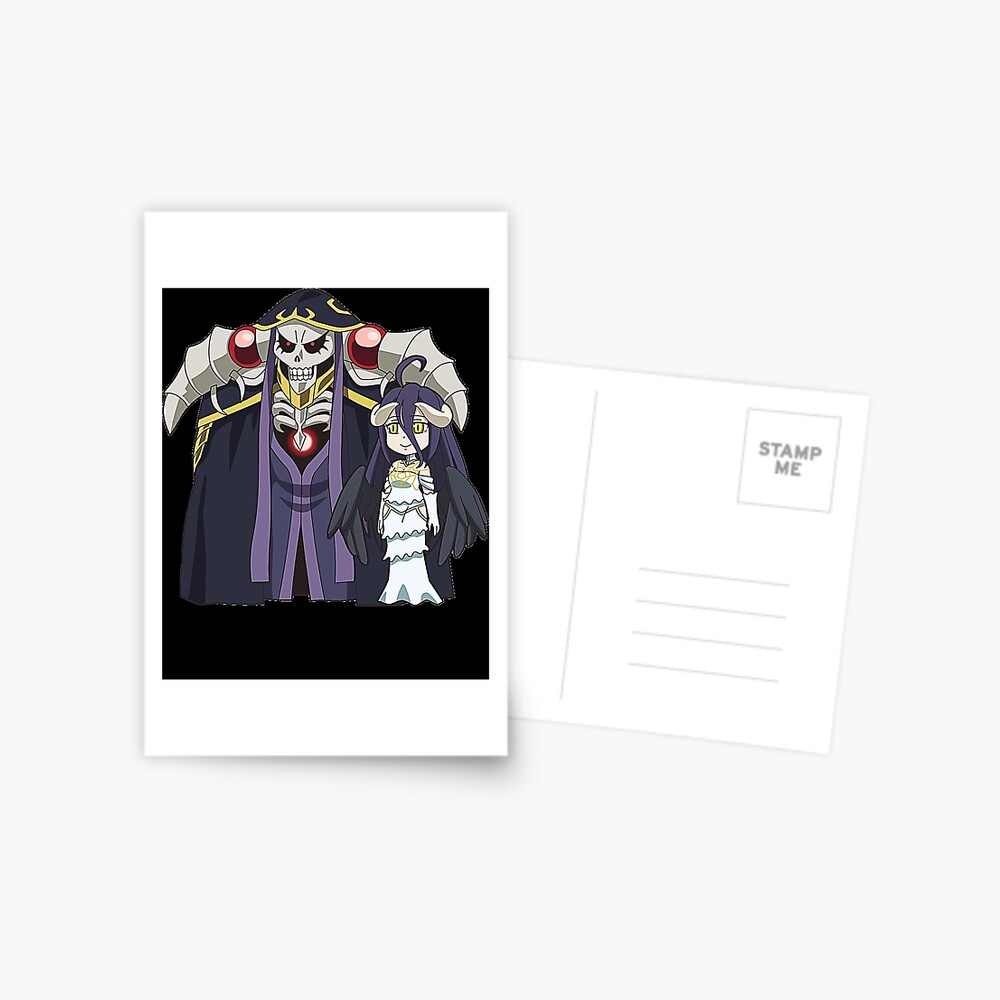 "OVERLORD - Momonga and Albedo Chibi Sticker" Postcard for Sale by ...