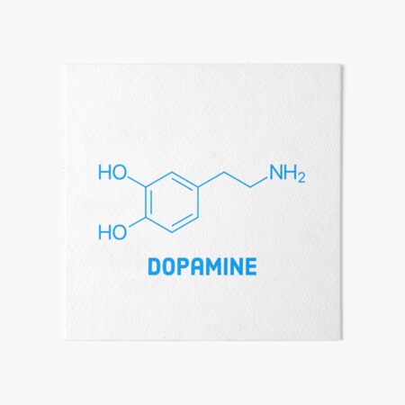 "Chemical Structure of Dopamine Design" Art Board Print for Sale by ...