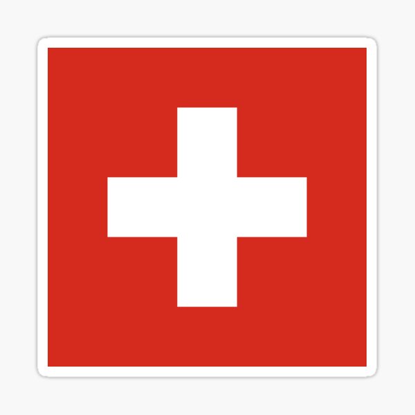 "I Love Switzerland - Country Code CH T-Shirt & Sticker" Sticker for ...